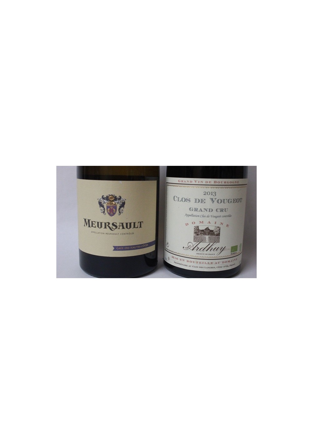 Prestige duo: Burgundy Pinot Noir 2013 & Meursault 2010